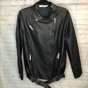 JustFab | Jackets & Coats | Justfab Oversized Faux Leather Jacket ...